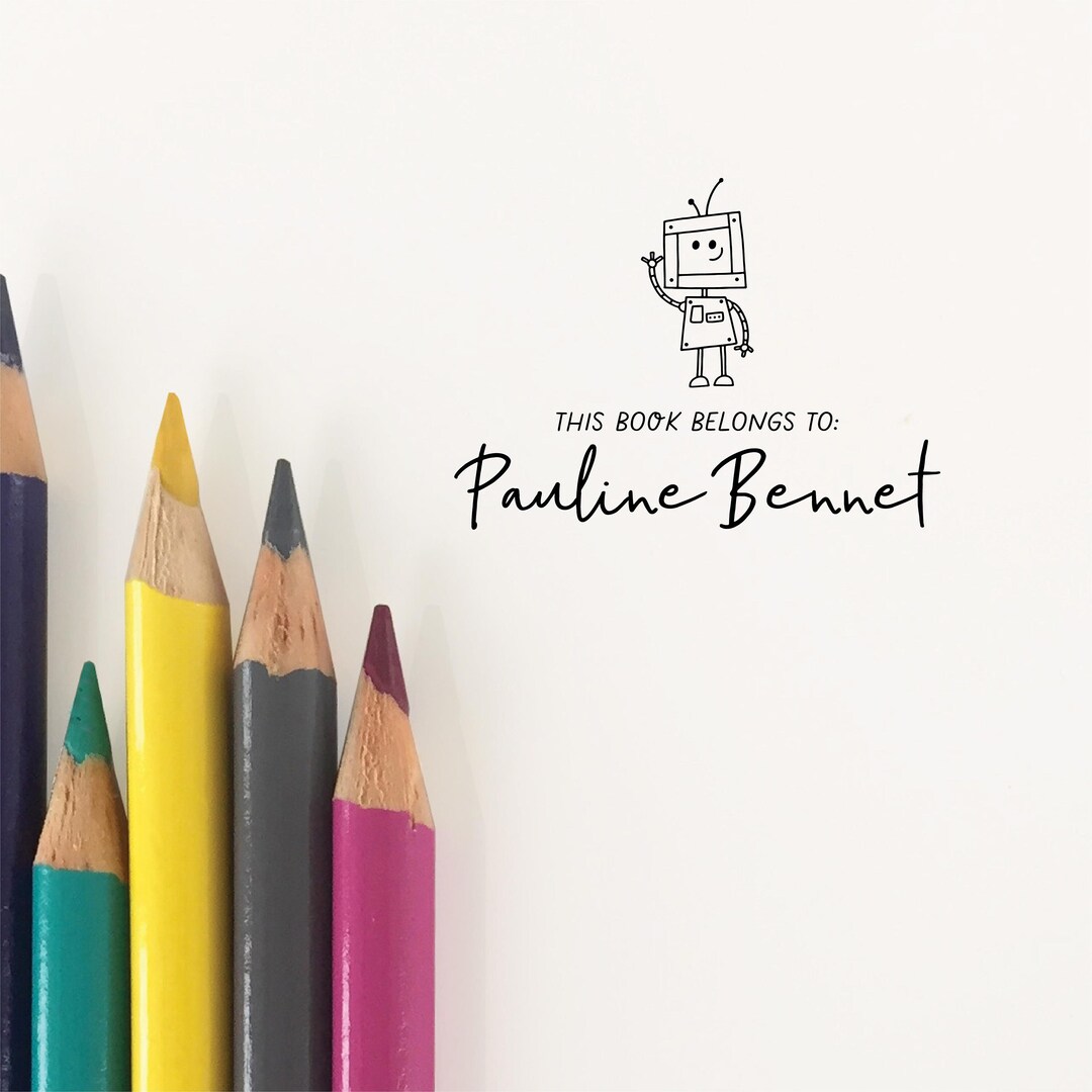 Kids Book Stamp, Back to School Stamp, Gifts for Kids, This Book ...