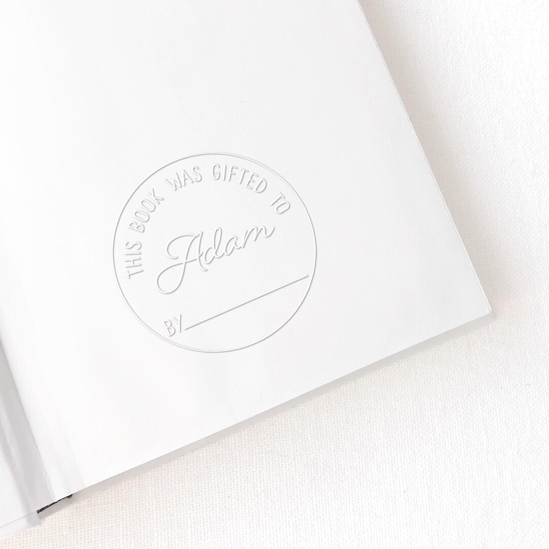 This Book Was Gifted to Seal, Embossing Stamp, Bookplate Seal ...