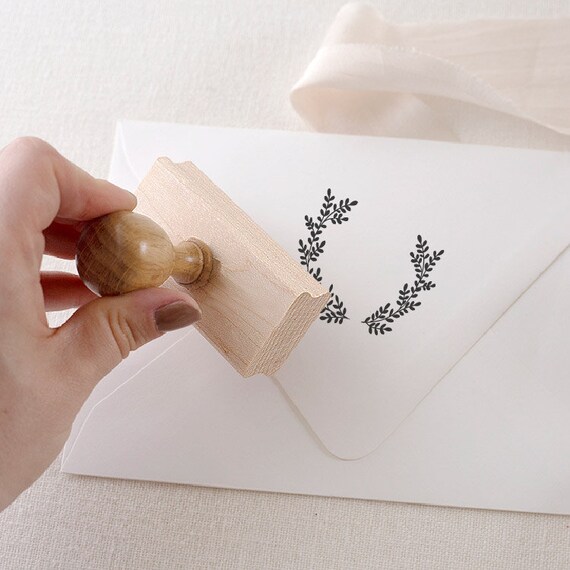 Laurel Botanical Stamp Self Inking Stamp Rubber Stamp | Etsy