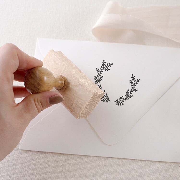 Laurel Botanical Stamp Self Inking Stamp Rubber Stamp | Etsy