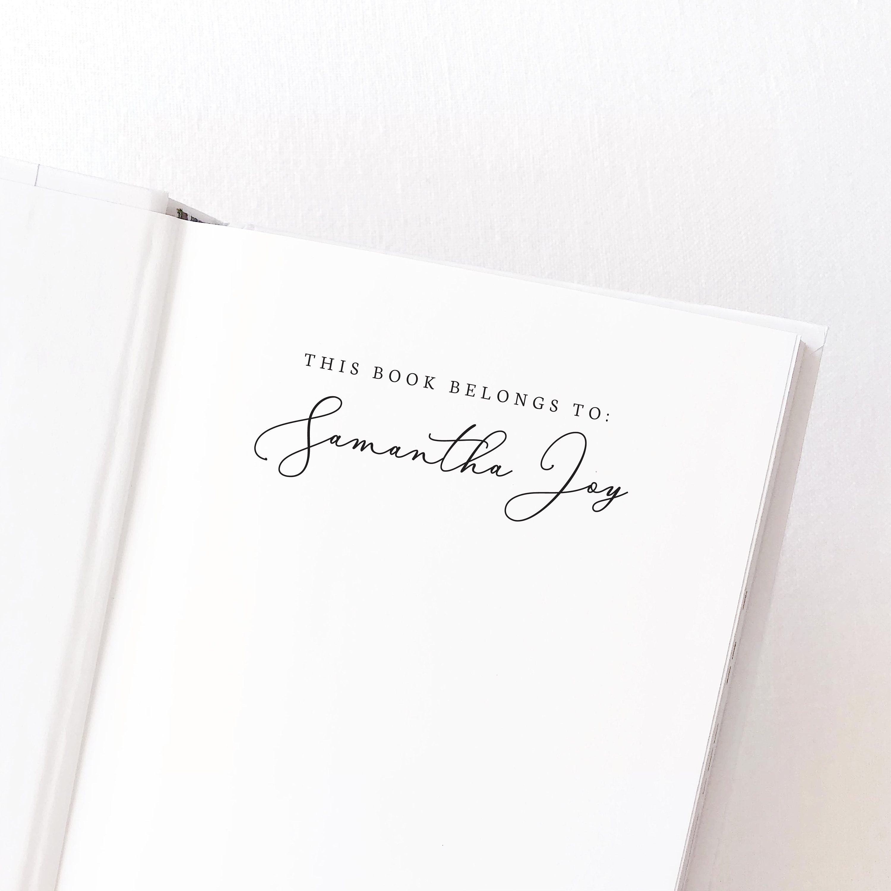 Custom Script Stamp Gift for Book Lovers Bookplate Stamp | Etsy