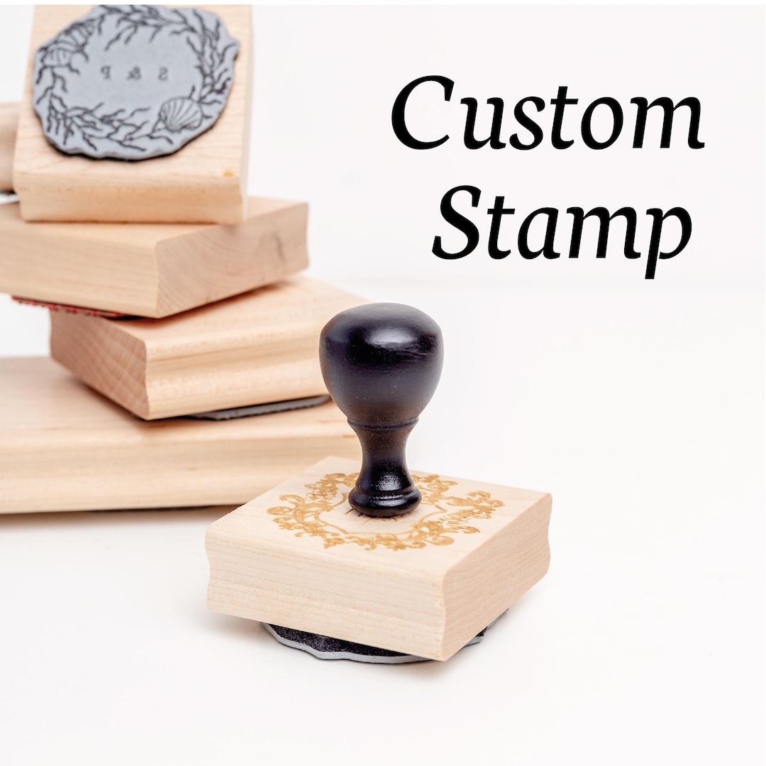 Personalised Business Logo Stamp Custom Eco-friendly Rubber Large ...
