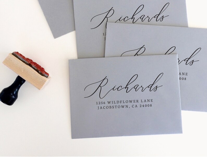 Custom Return Address Stamp Wedding Stamp Self Ink Address - Etsy