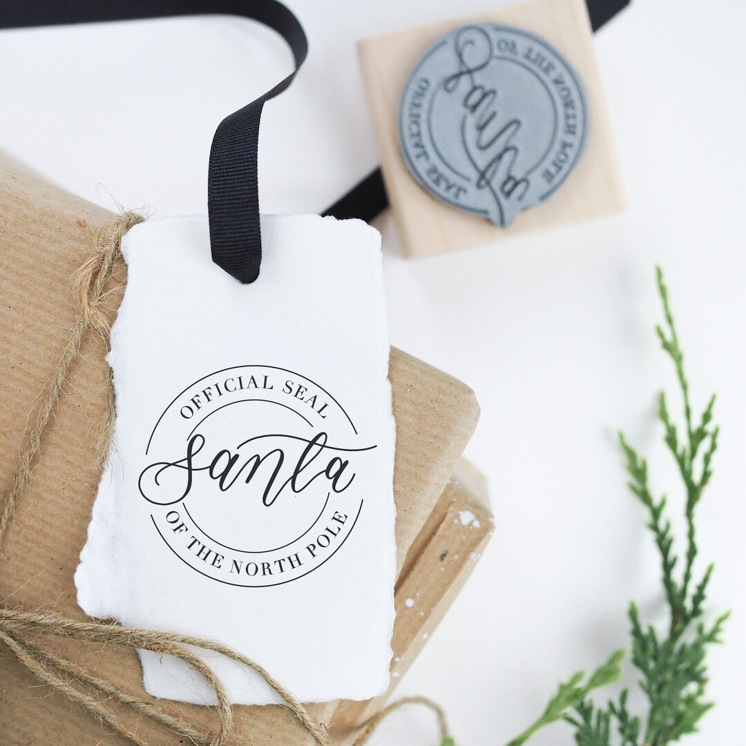 Official Santa Seal Rubber Stamp, Gifts for Couples, Father Christmas ...