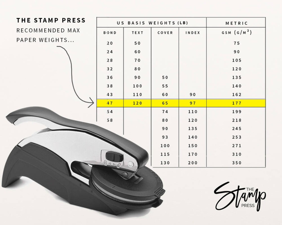 Classic Monogram Embosser Custom Embosser Save the Date - Etsy