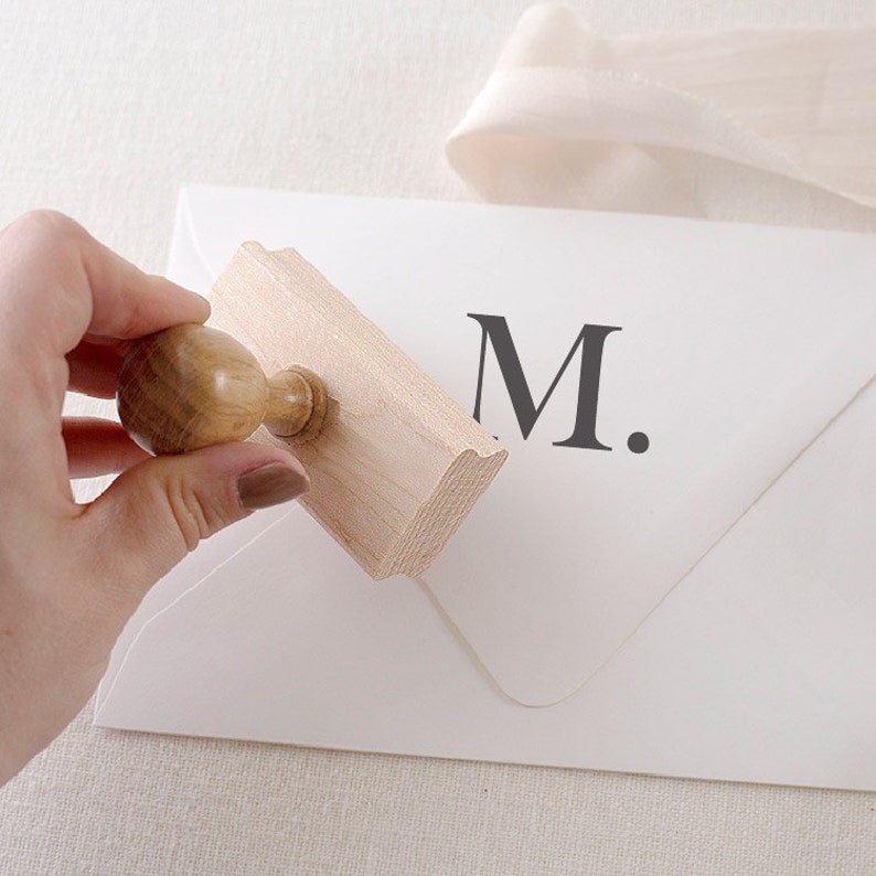 Minimal Monogram Stamp Initials Stamp Personalized Monogram - Etsy UK