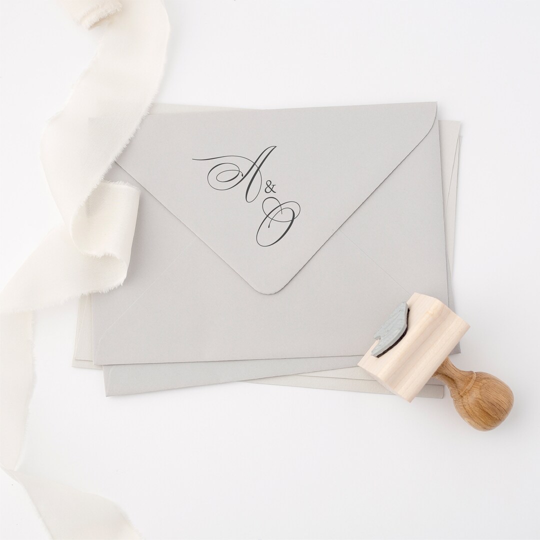 Custom Initials Stamp Save the Date Stamp Custom Rubber - Etsy