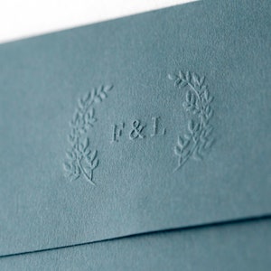 Laurel Embosser Stamp, Monogram Embosser, Invitation Embosser, Custom ...