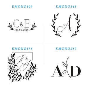 Initial Laurel Embosser Stamp Initial Embossing Seal - Etsy