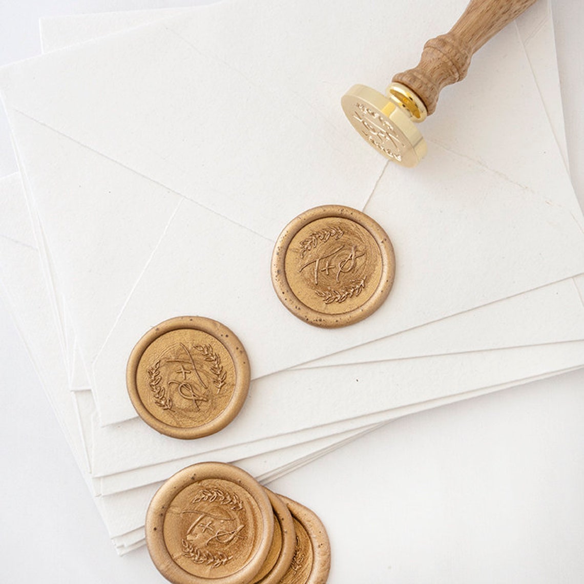 Laurel Monogram Wax Seal Envelope Seal Wedding Wax Seal | Etsy