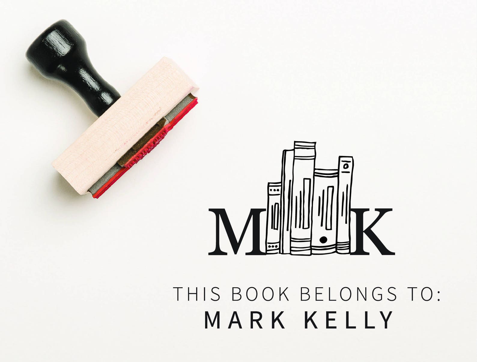 Self Inking Library Stamp Family Library Stamp Bookplate - Etsy