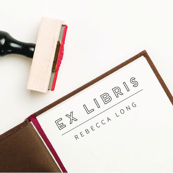 Library Stamp - Etsy