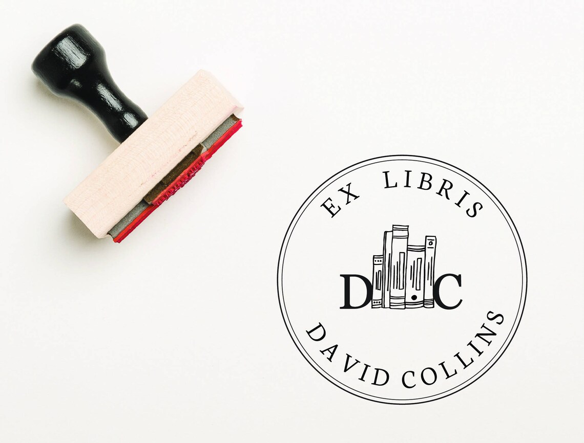 Ex-libris Stamp Personalized Library Stamp Gift for Book - Etsy