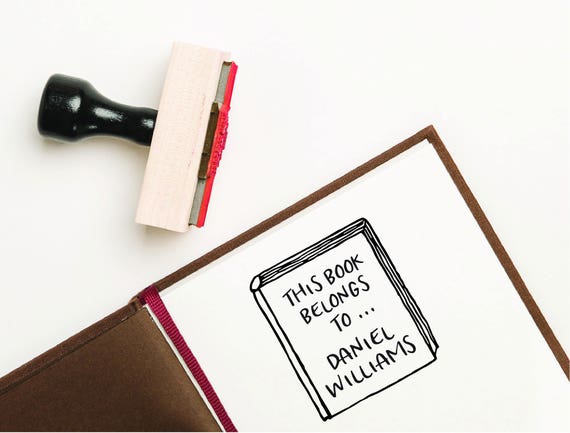 Custom Library Stamp Family Library Stamp Bookplate Stamp | Etsy