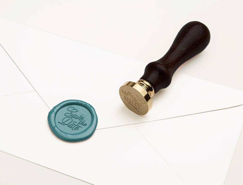 Save the Date Wax Stamp Wedding Wax Seal Wedding Stamp - Etsy