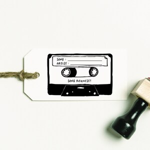 Song Request Rubber Stamp, Song Request Stamp, RSVP Stamp, Music ...