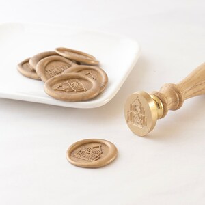 Church Wax Seal Stamp, Chapel Illustration Wax Seal Stamp, Envelope ...