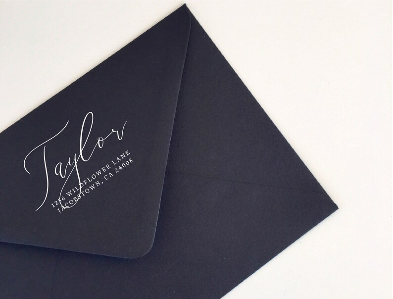 Custom Return Address Stamp Wedding Stamp Self Ink Address - Etsy