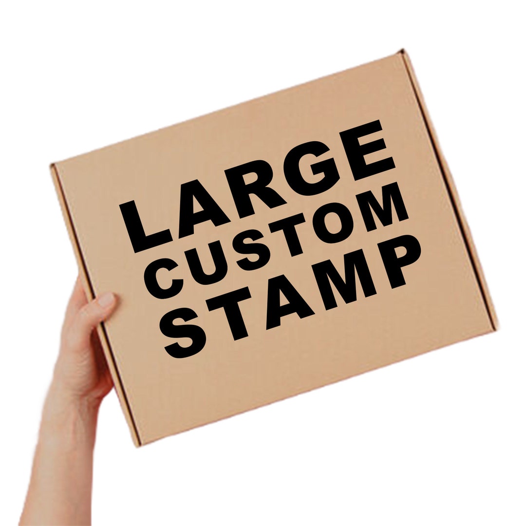 Large Custom Rubber Stamp for Boxes and Bags - Etsy