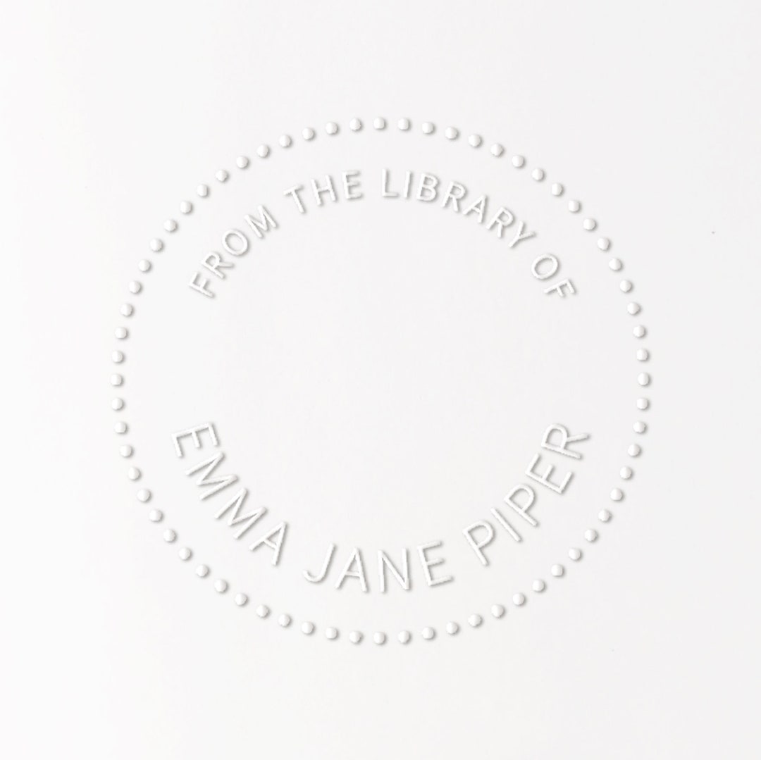 From the Library of Book Embosser, Embossing Stamp, This Book Belongs ...