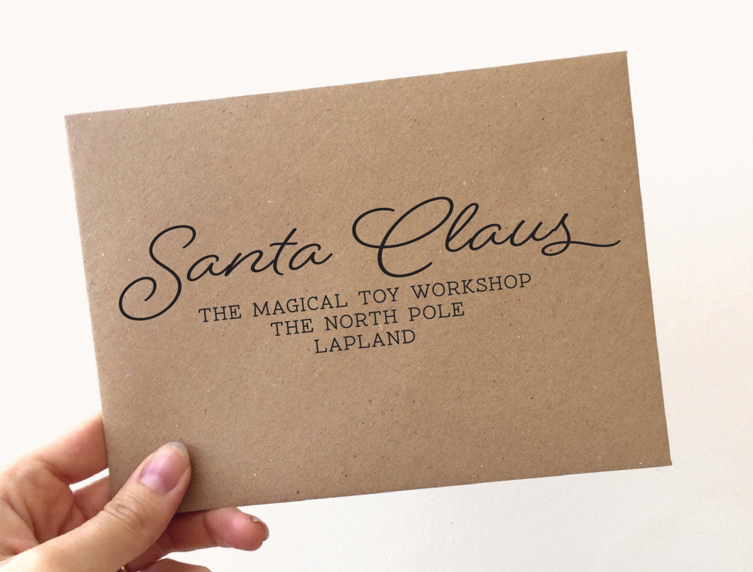 Santa Claus Address Label Stamp Holiday Rubber Stamp - Etsy