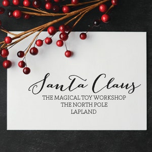 Santa Return Address Stamp, Santa Address Stamp, Letter to Santa ...