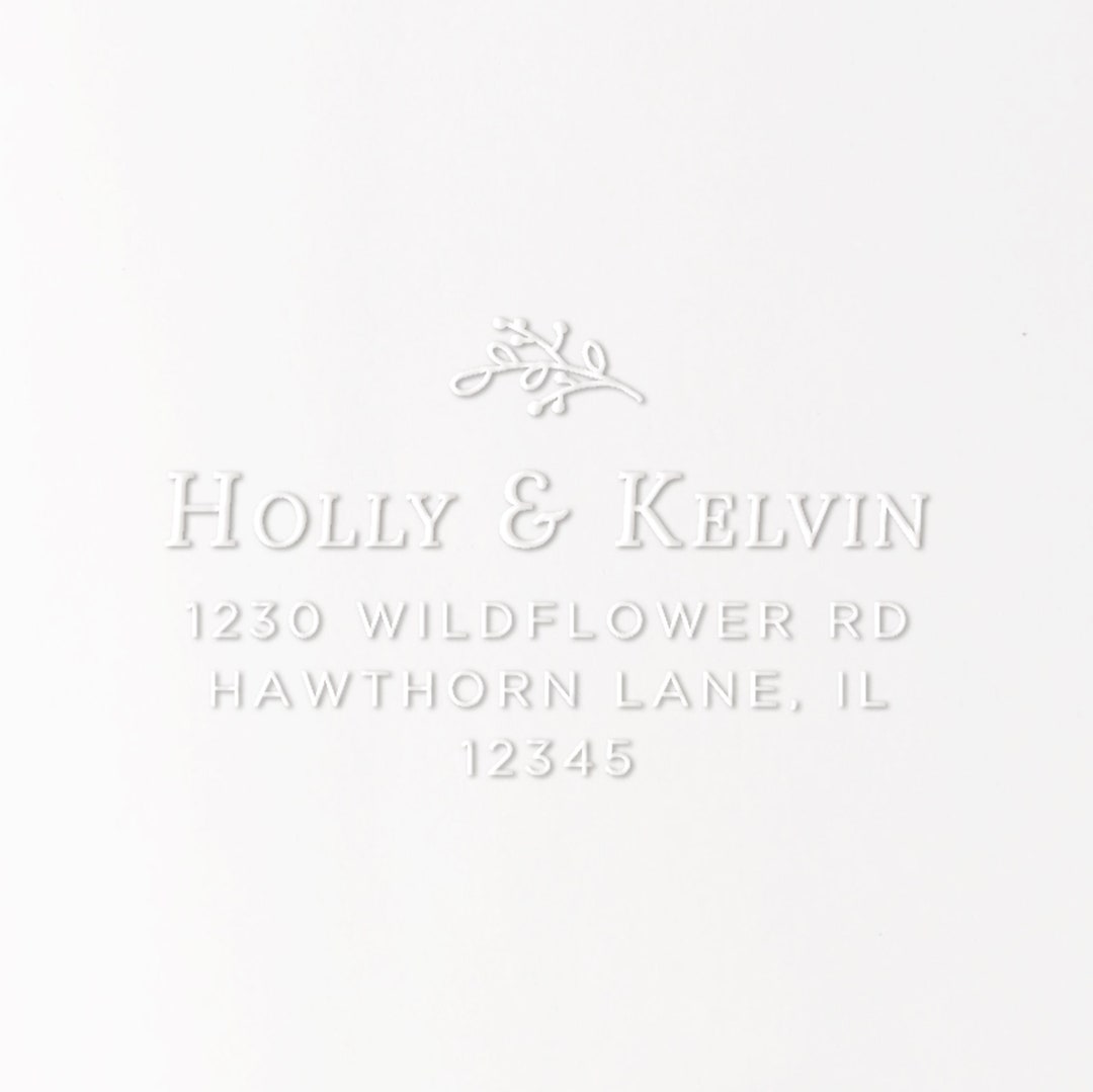 Custom Mail Embosser, Floral Address Seal Stamp, Gifts for Couples ...