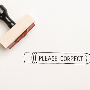 Please Correct Stamp. Teacher Stamp. Teacher Rubber Stamp. Teaching ...