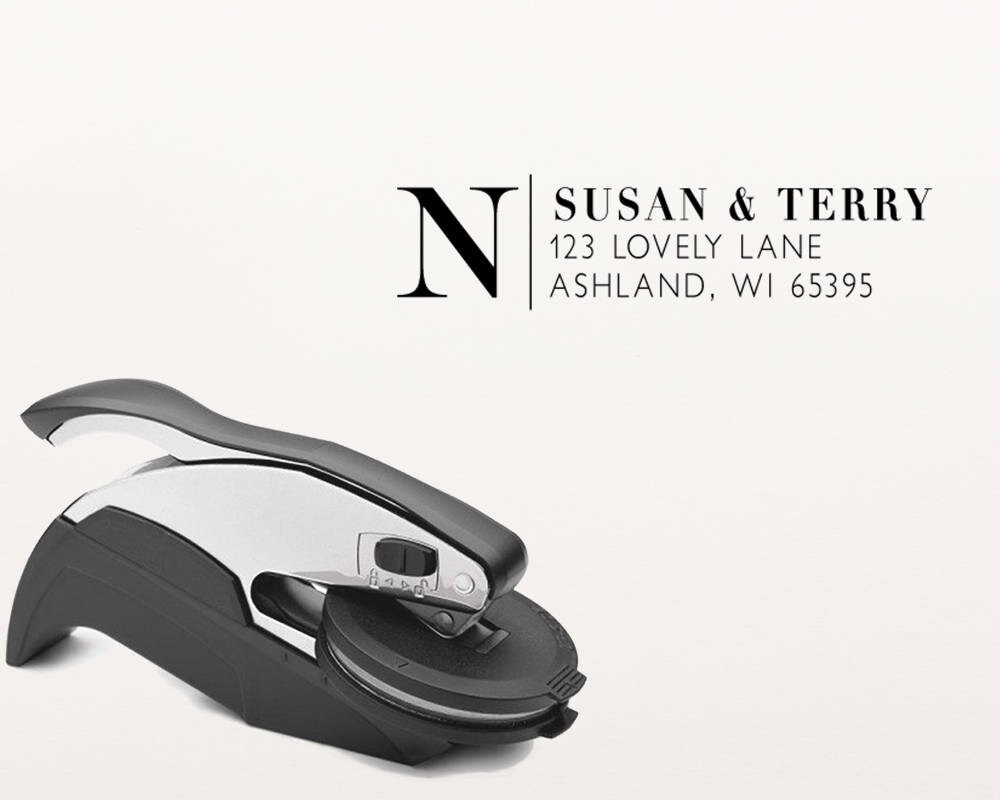Contemporary Return Address Embosser Seal Housewarming Gift - Etsy