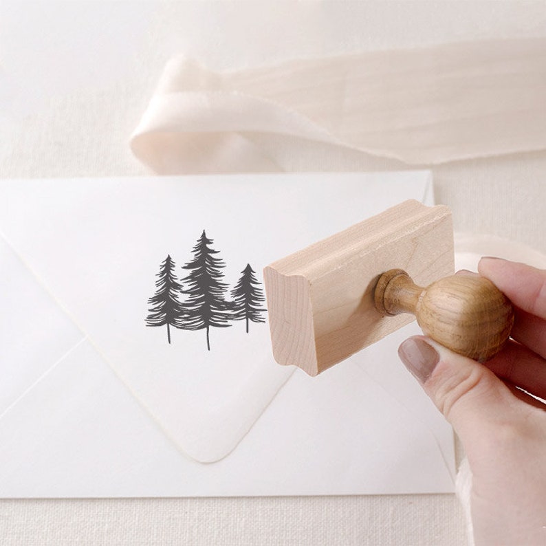 Fir Tree Botanical Stamp Self Inking Stamp Rubber Stamp | Etsy