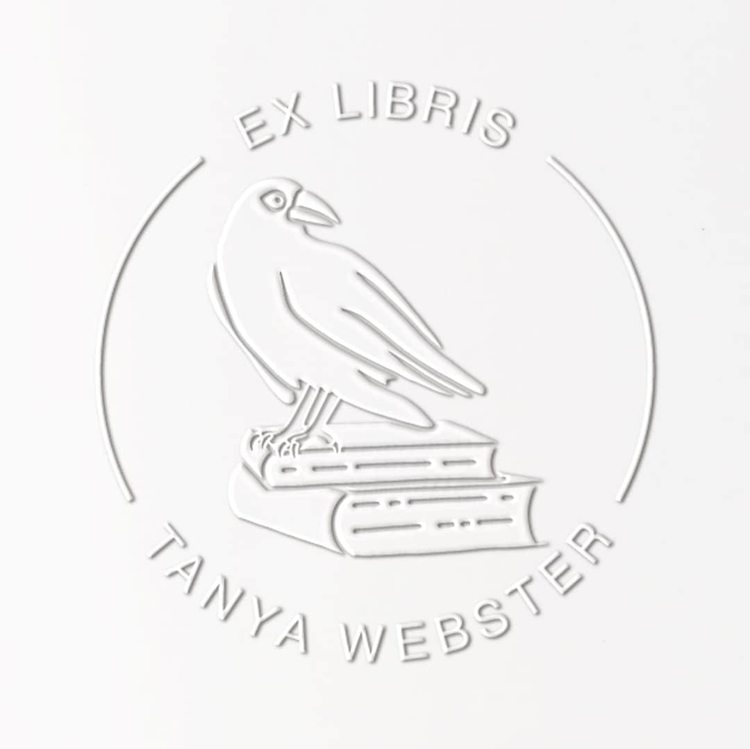 Raven Book Embosser, Custom Ex Libris Stamp for Fantasy Fans, Mythical ...