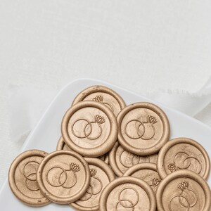 Wedding Rings Adhesive Wax Seal Sticker, Rings Wax Seal, Self Adhesive ...