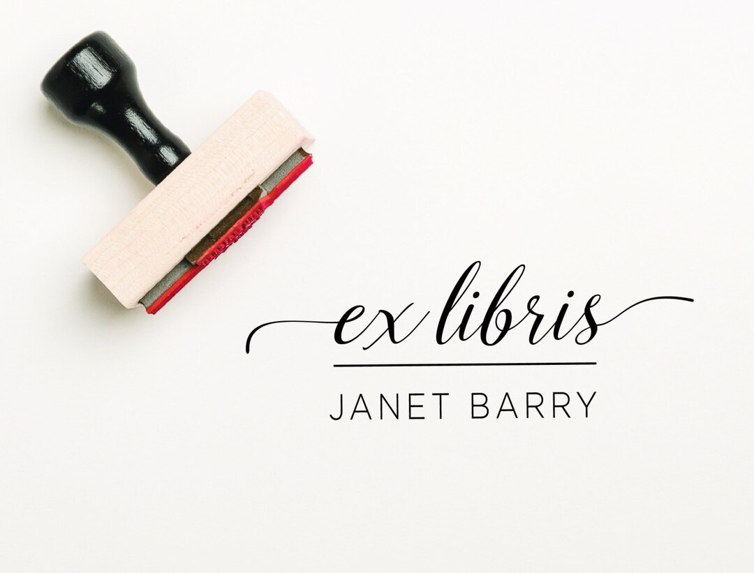 Ex Libris Rubberstamp, Bookplate Stamp, Personalizes Library Stamp ...