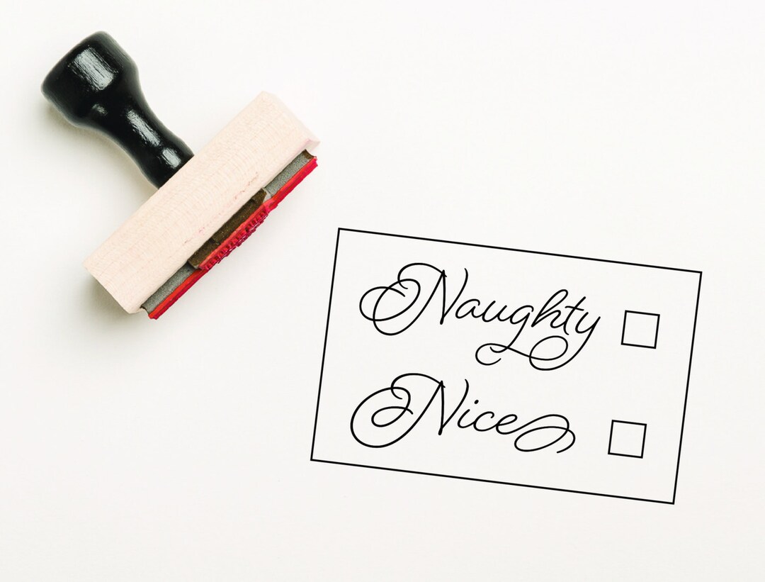 Naughty Nice Stamp Santa Packaging Stamp Christmas Mail - Etsy UK