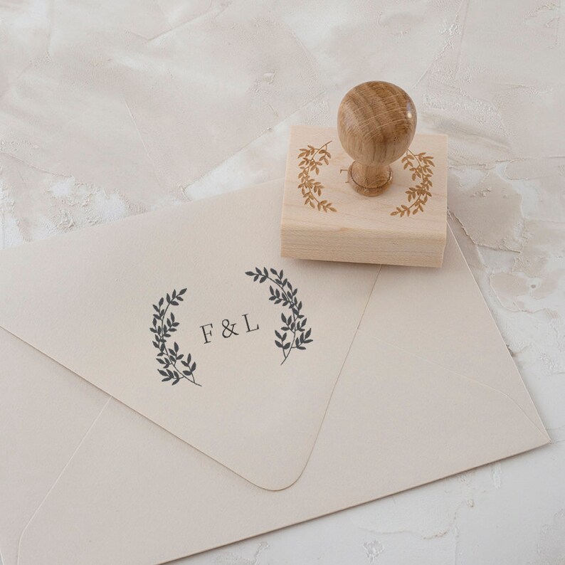 Custom Initials Stamp Gifts for Her Custom RSVP Stamp | Etsy