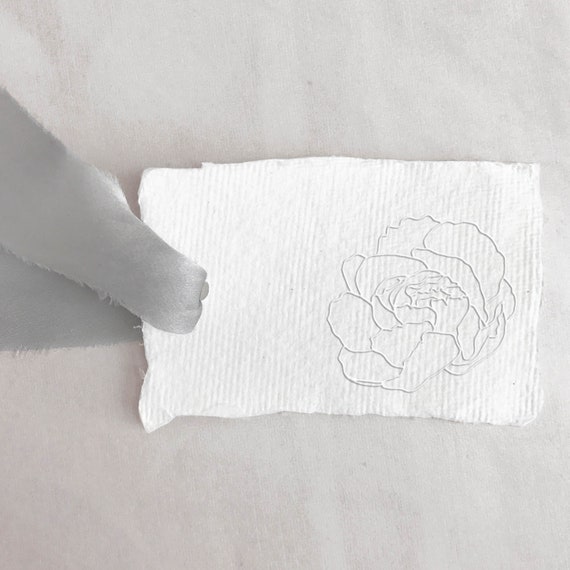 Peony Embosser Stamp Wedding Embossing Stamper Rustic - Etsy