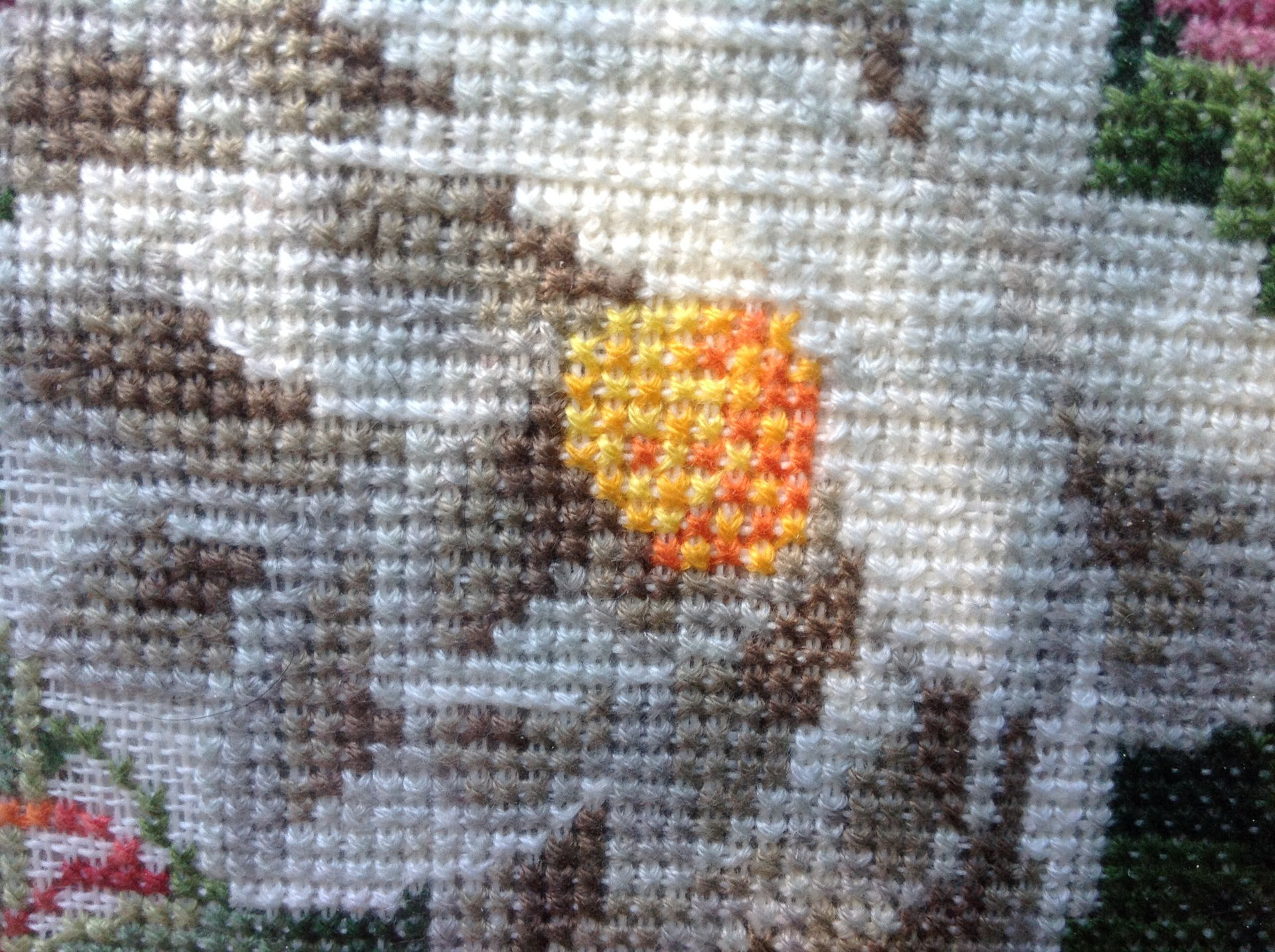 Broderie/tableau de fleurs à points comptés - Etsy.de