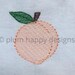 Mini Peach Vintage Embroidery Sketch Design Georgia Peach | Etsy