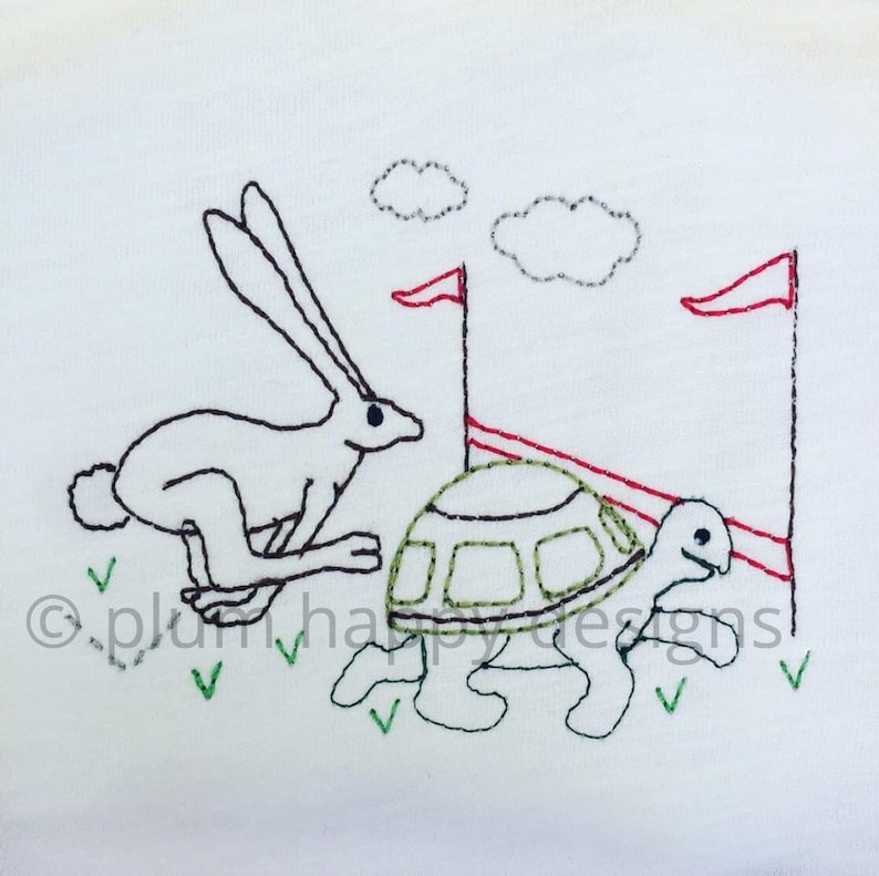 Tortoise and the Hare Fable Tale Story Race Slow Fast Winning | Etsy