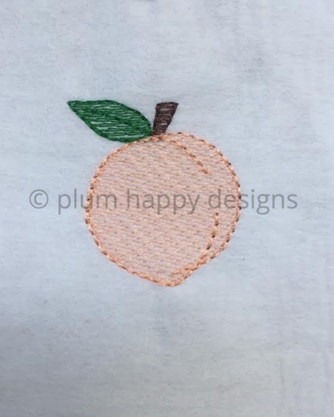 Mini Peach Vintage Embroidery Sketch Design Georgia Peach | Etsy