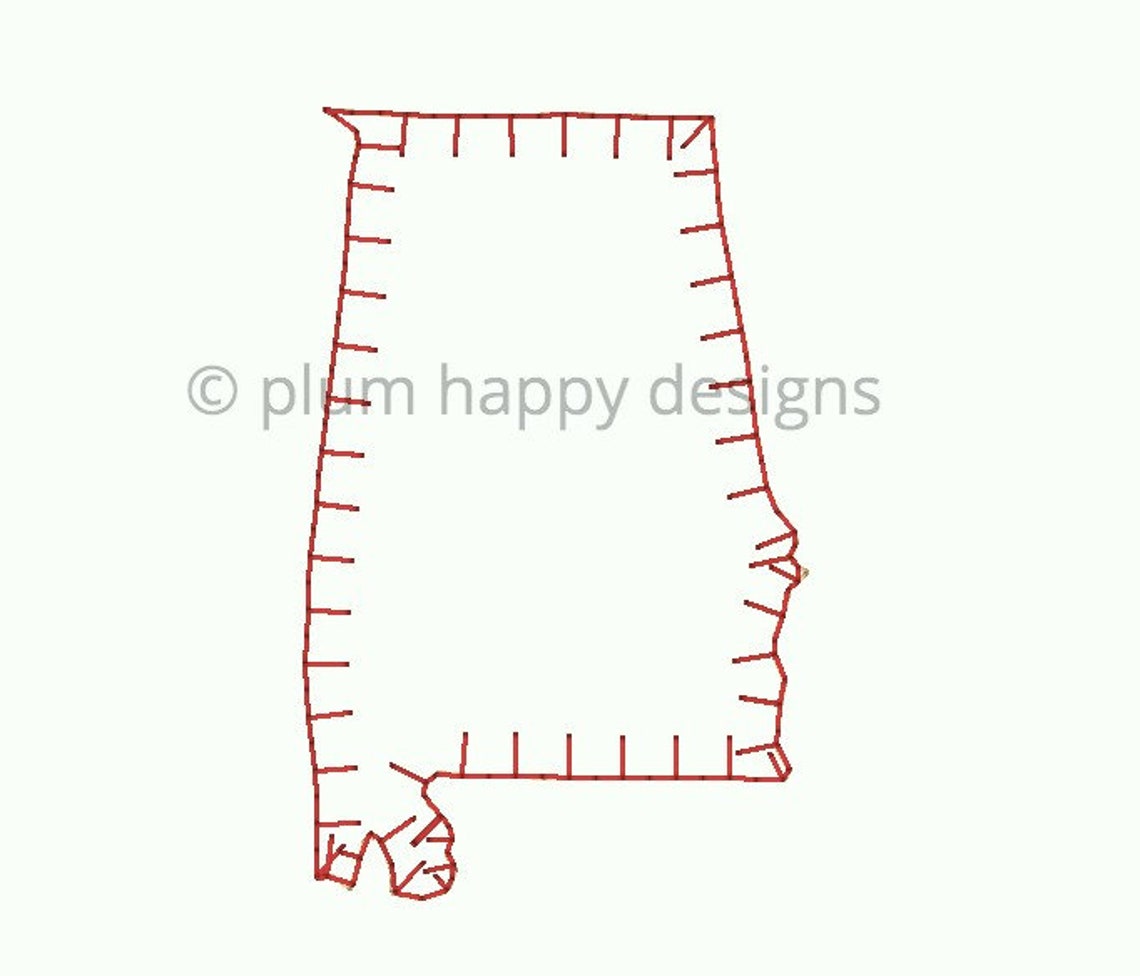 Alabama Vintage Applique Blanket Stitch Montgomery Birmingham South ...