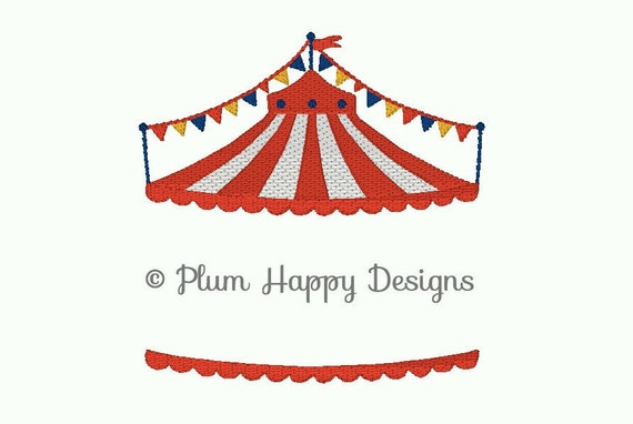 Circus Tent the Big Top Personalization Name Monogram Animals - Etsy