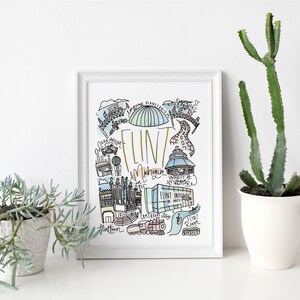 Flint, Michigan MI Wall Art Watercolor Print [5x7, 8x10, 11x14] - Etsy