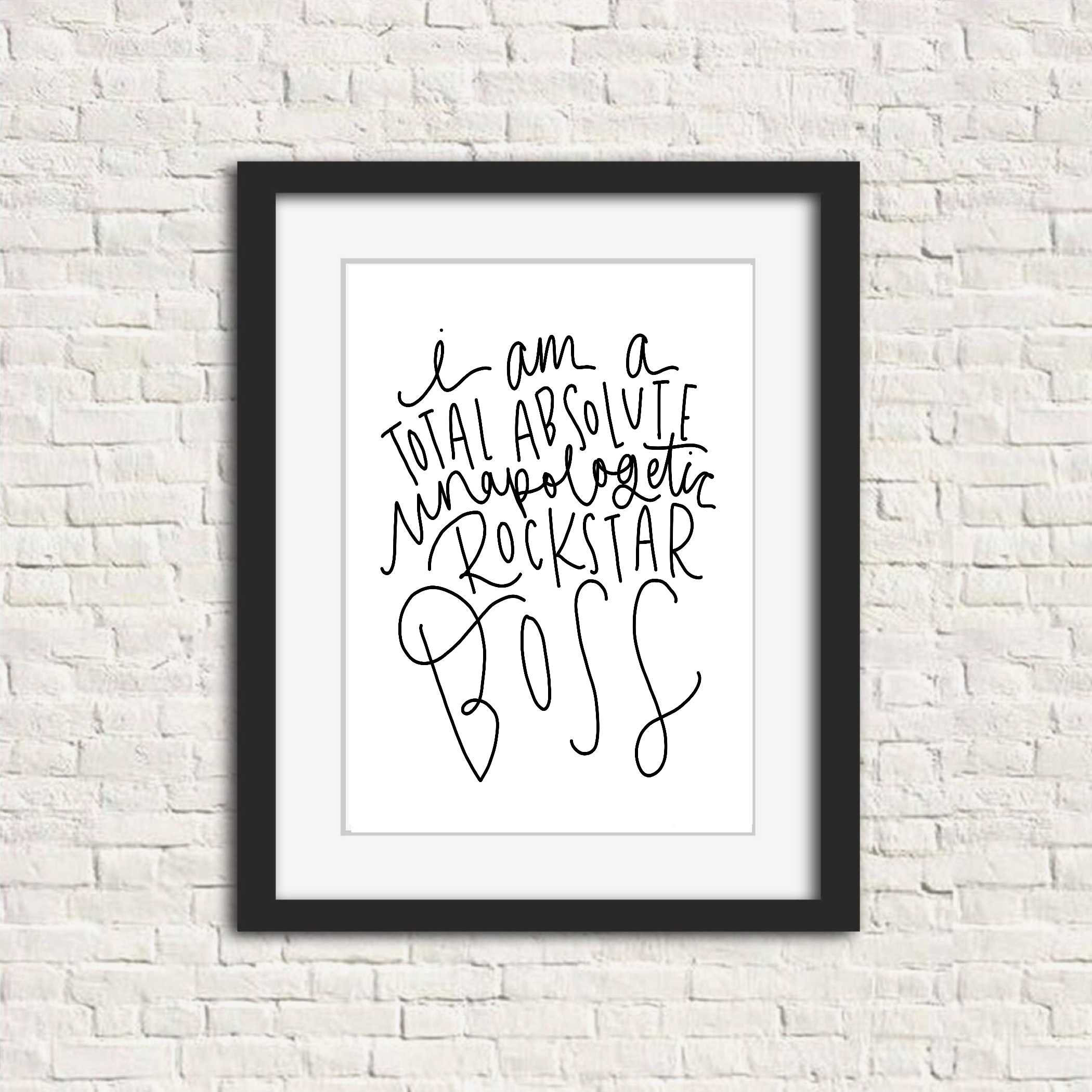 Rockstar Boss PRINTABLE Digital Download - Etsy