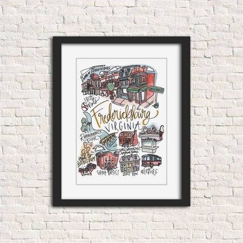 Virginia Map Art Virginia Art Print Signed Print of My - Etsy