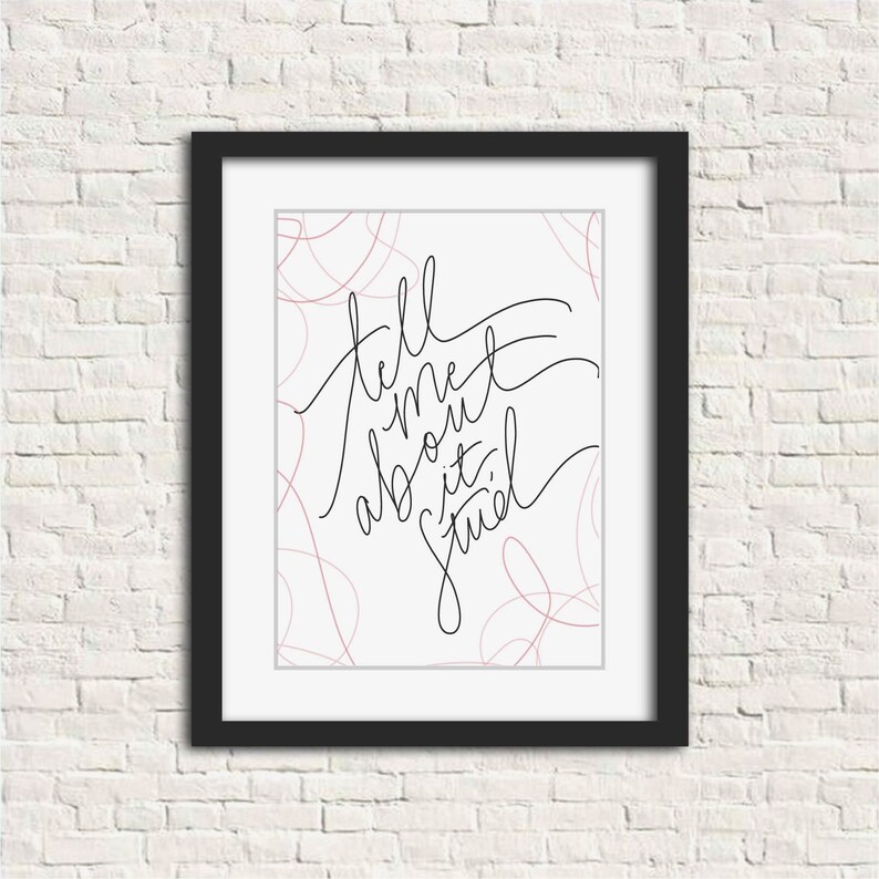 Tell Me About It Stud Grease Digital Download Art Print | Etsy