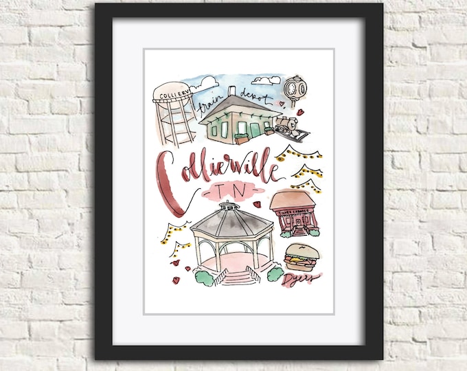 Collierville, TN 8x10 Art Print // Tennessee Collierville Gazebo Silver ...