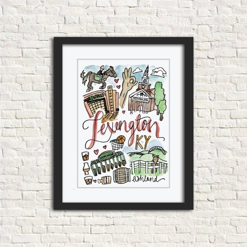 Lexington Kentucky Poster Art Print KY Item T2349 - Etsy