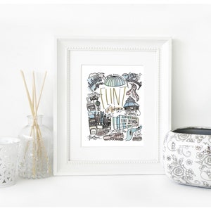 Flint, Michigan MI Wall Art Watercolor Print [5x7, 8x10, 11x14] - Etsy