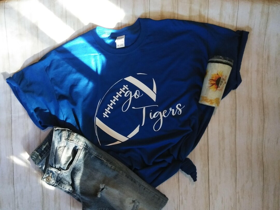 Go Tigers Football Shirt/ Football Mom Shirt/ School Football Mom Shirt ...